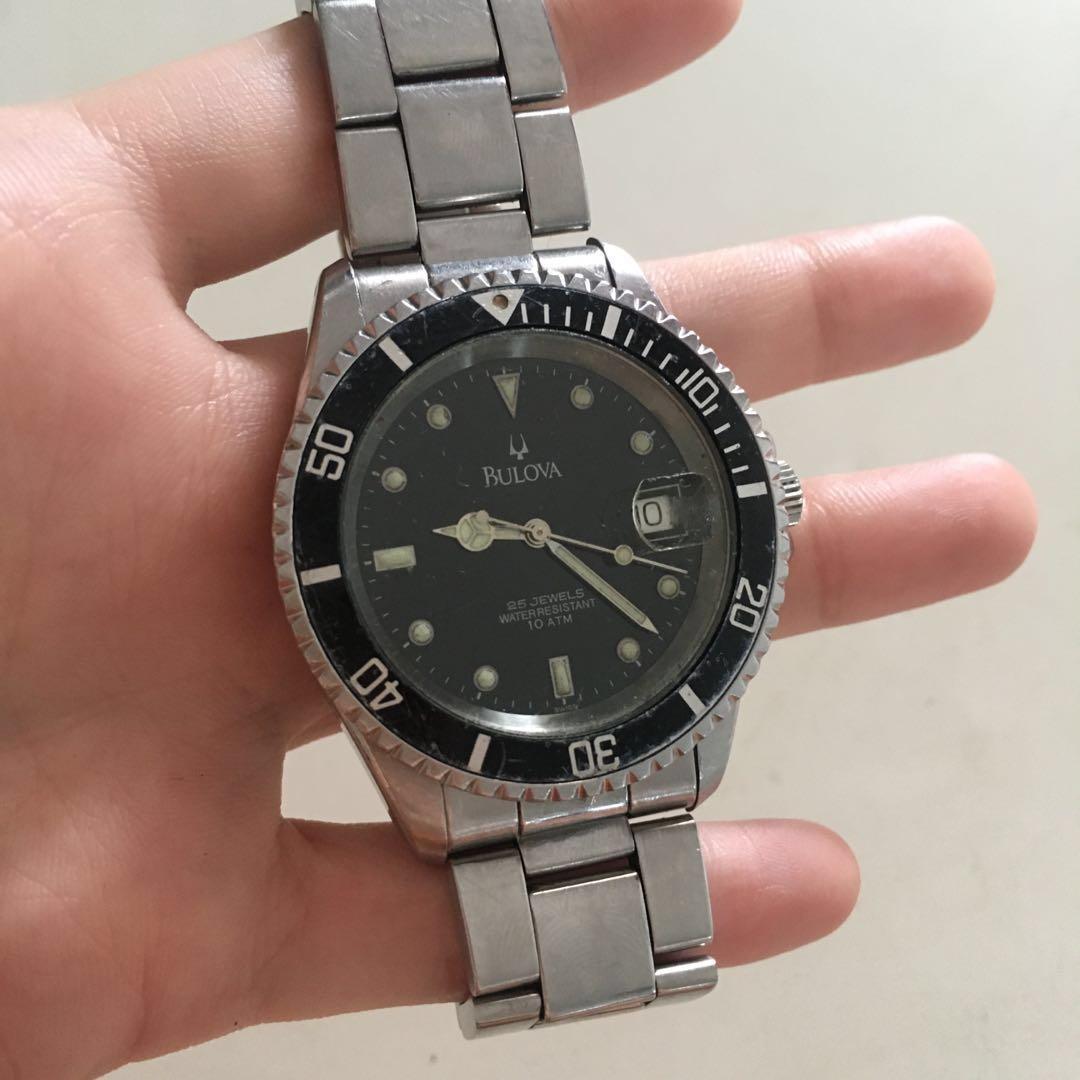 Authentic Swiss-made Vintage BULOVA Diver 10ATM Watch, Men's Fashion ...
