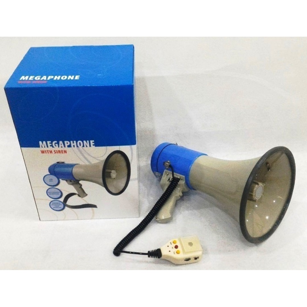 Mega Phone Megaphone MIC Microphone Amplifier Siren Bull Horn Sound ...