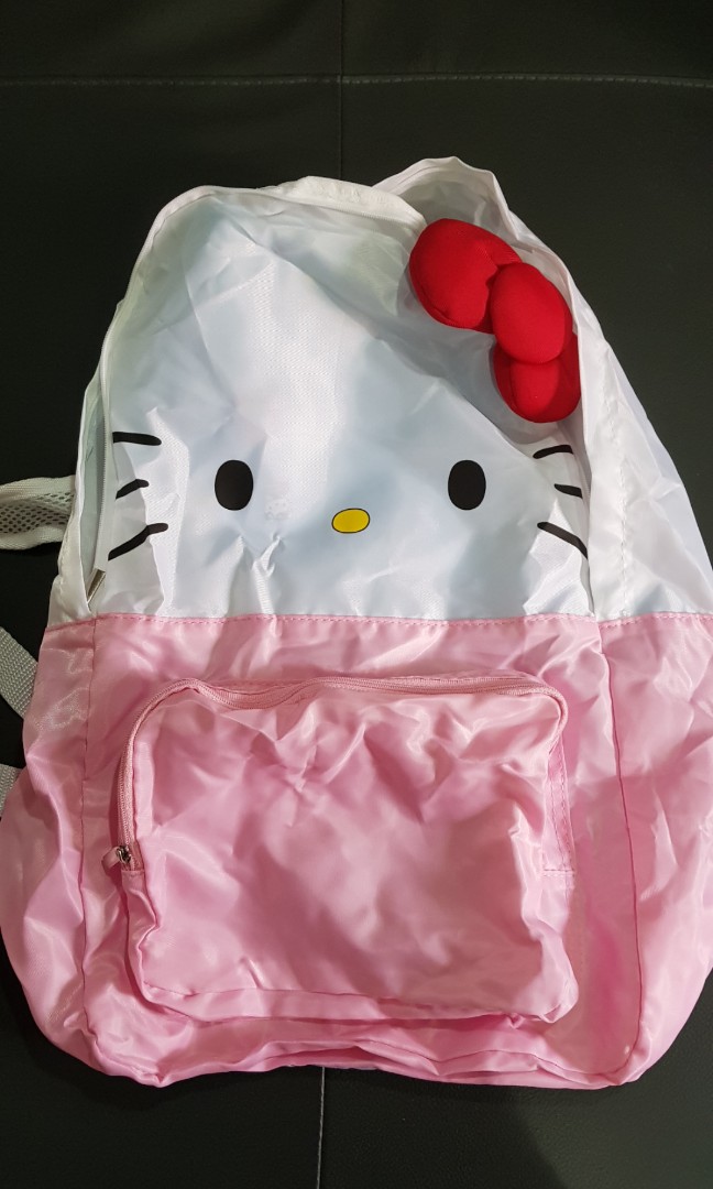 Hello Kitty foldable backpack, Babies & Kids, Going Out, Diaper Bags ...