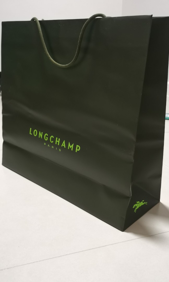 Longchamp large paper bag, Luxury, Accessories on Carousell