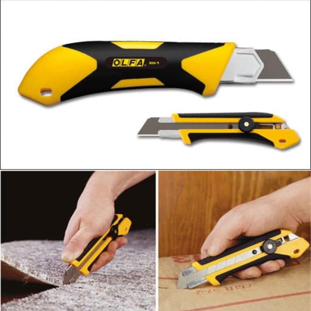 OLFA XH-1 25mm Fiberglass Rubber Grip ExtraHeavy Duty Utility Knife Olfa Cutter, Furniture ...