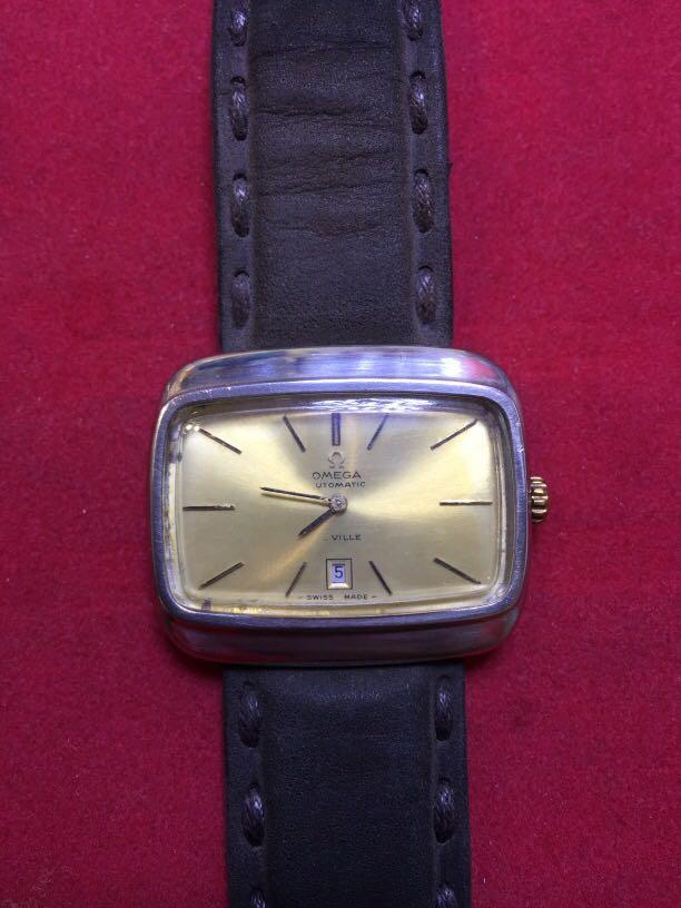 Omega Deville Date Rectangular Face Vintage Automatic Watch +57/B ...