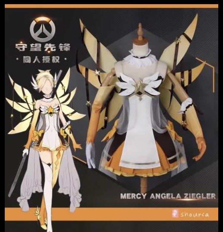 Overwatch: Magical Girl Mercy Cosplay, Hobbies & Toys, Memorabilia ...