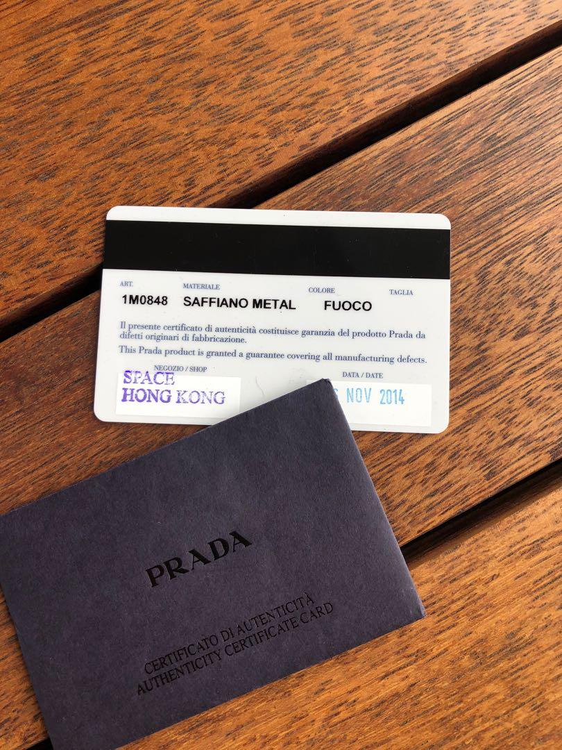 Prada Card Holder with authenticity card and box, Luxury, Bags ...