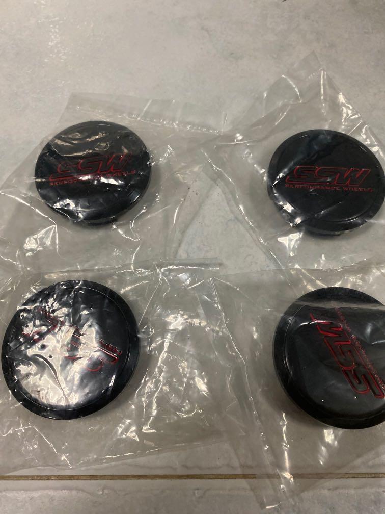Red Black SSW Rim center cap, Car Accessories, Tyres & Rims on Carousell