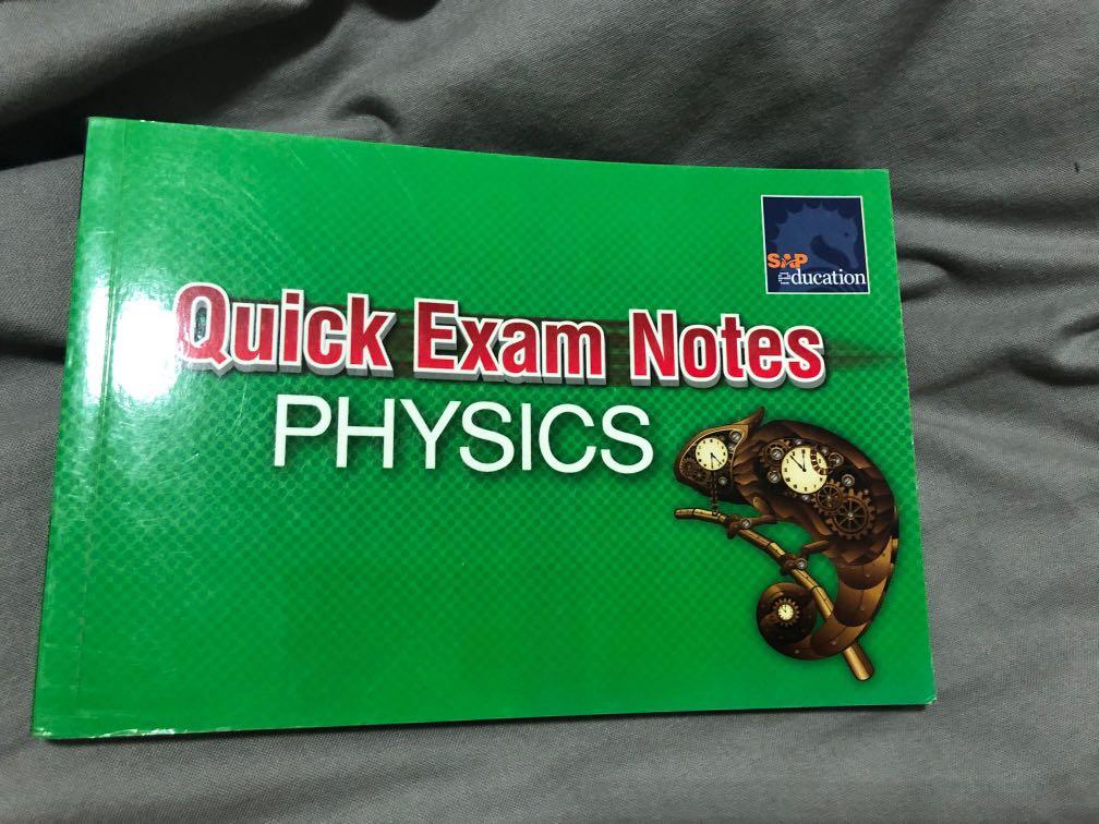 SAP EDUCATION QUICK EXAM NOTES PHYSICS, Hobbies & Toys, Books ...