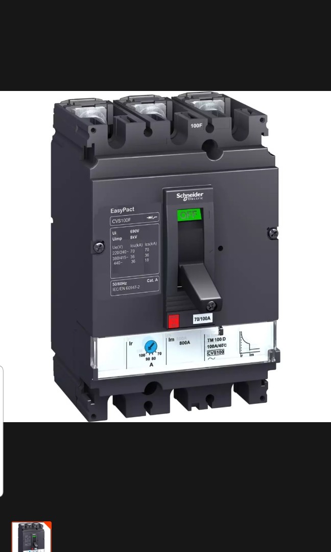 SCHNEIDER EASYPACT CVS100B TMD MCCB 3P 32A / 50A, Sports Equipment, PMDs, E-Scooters & E-Bikes ...