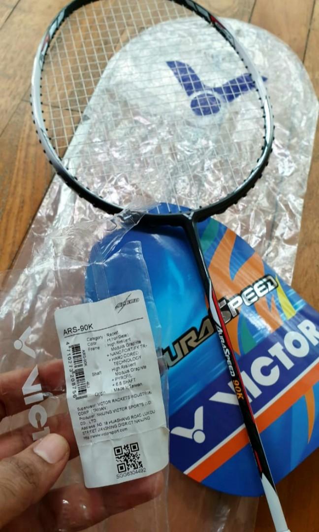 VICTOR AURASPEED 90K Badminton rocket, Sports Equipment, Sports & Games ...