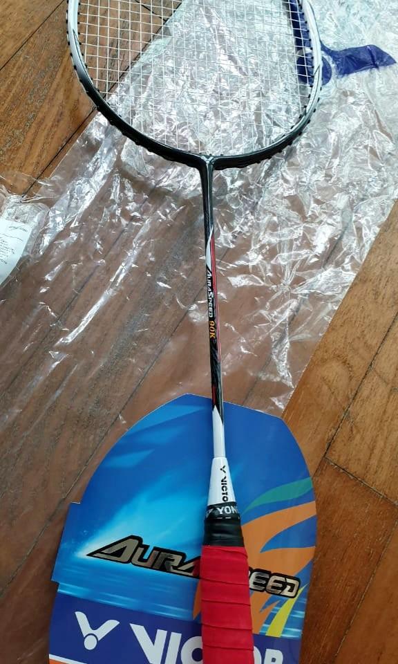VICTOR AURASPEED 90K Badminton rocket, Sports Equipment, Sports & Games ...