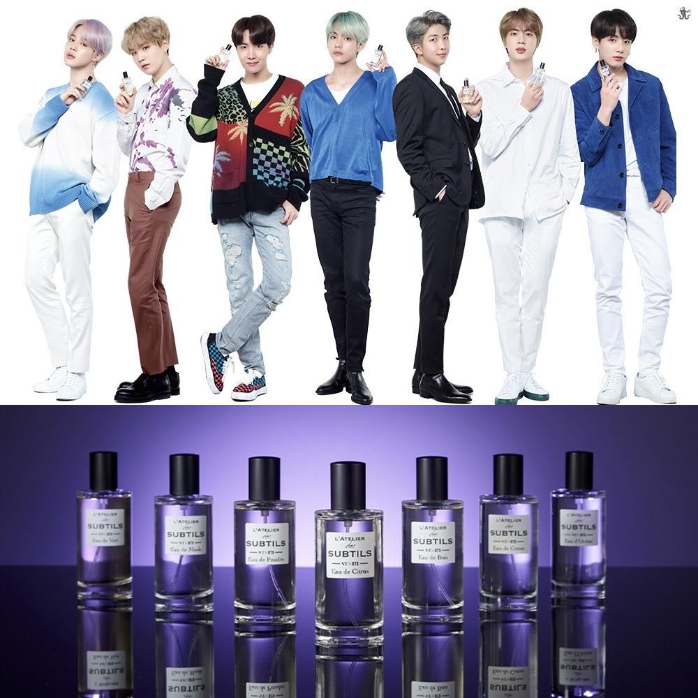 VT x BTS 香水 Perfume 50ml 送立牌, 興趣及遊戲, 收藏品及紀念品, 韓流 - Carousell