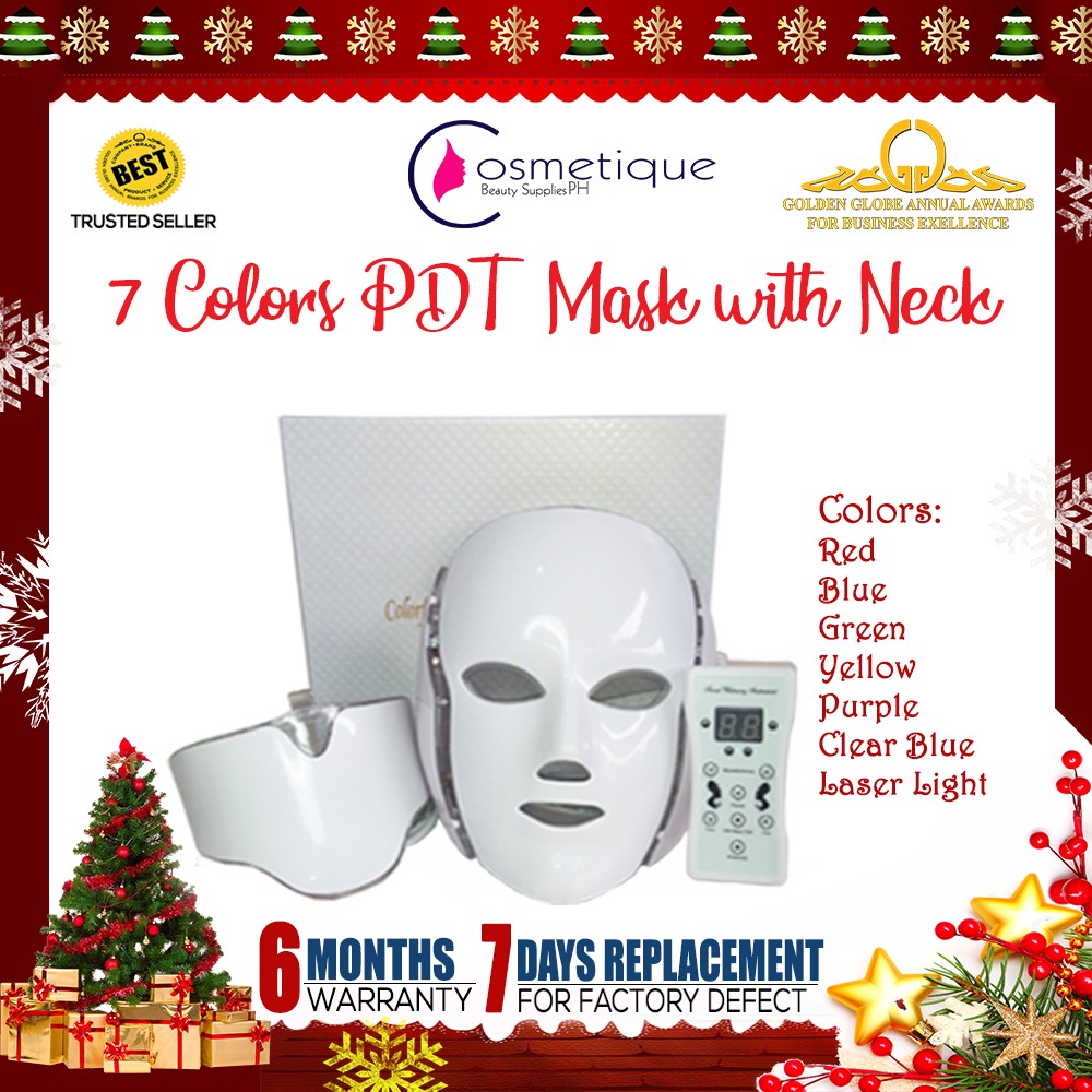 7 Colors PDT Mask with NECK facial Machine, Beauty & Personal Care ...