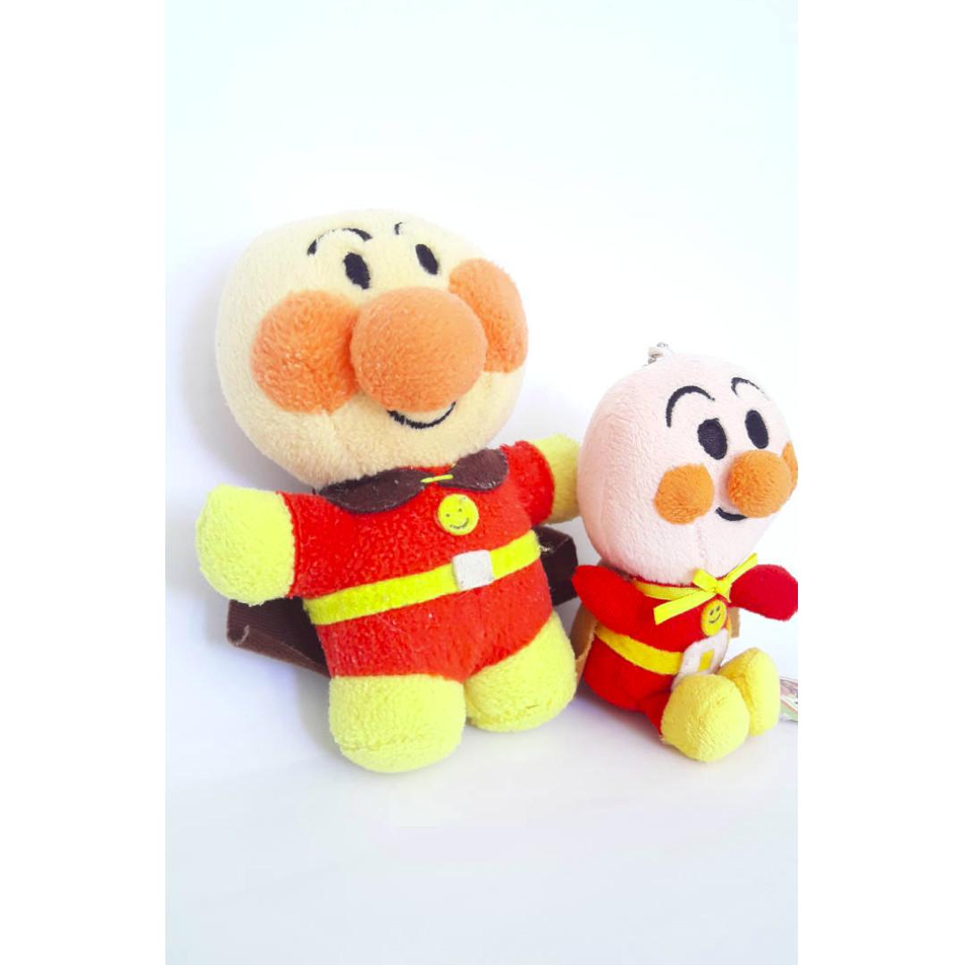 Anpanman BUndle Japan Characters Stuffed toy plushie charm, Hobbies ...