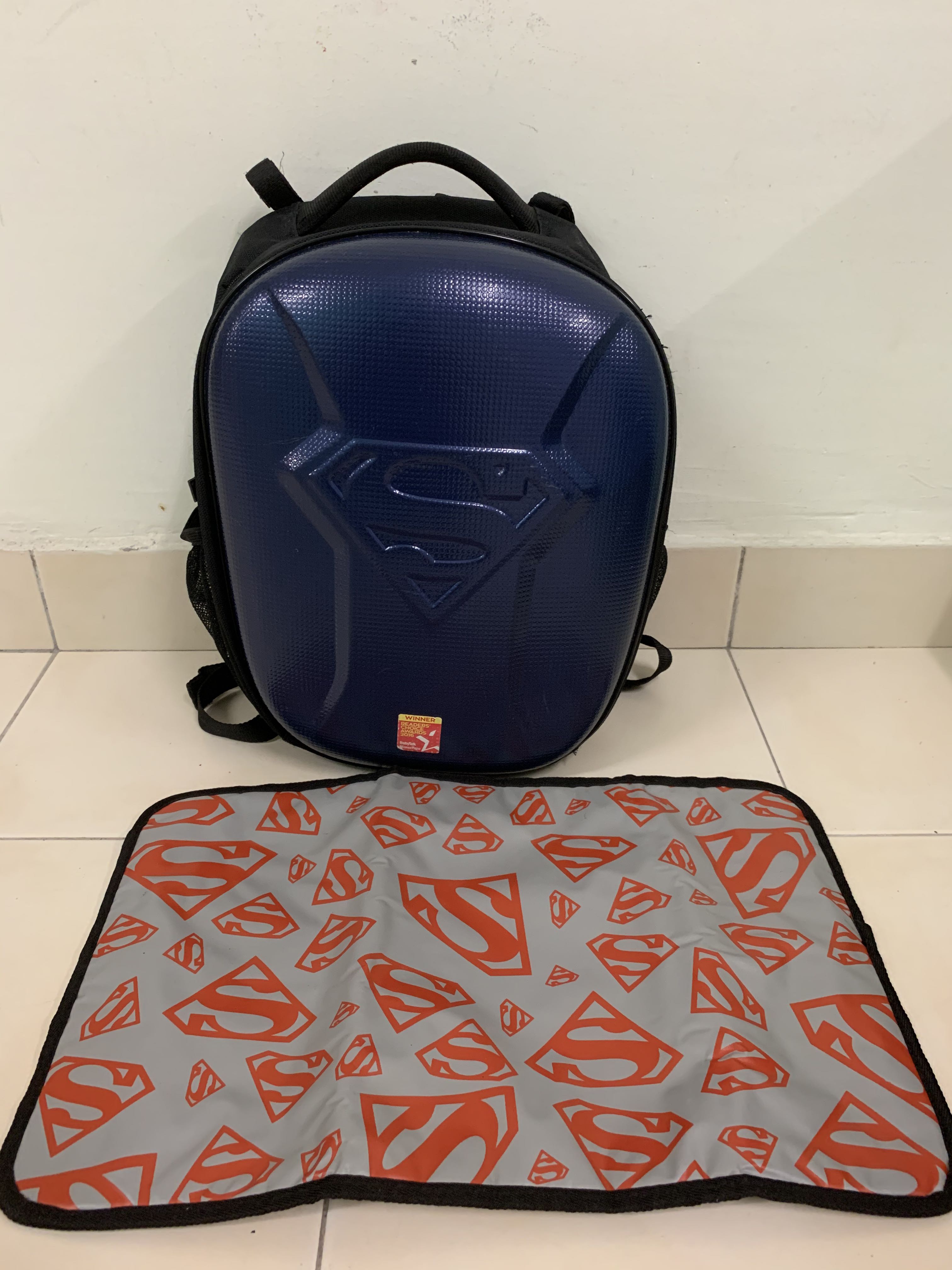 Authentic Simple Dimple Superman Diaper Bag Mur Mur, Babies & Kids ...