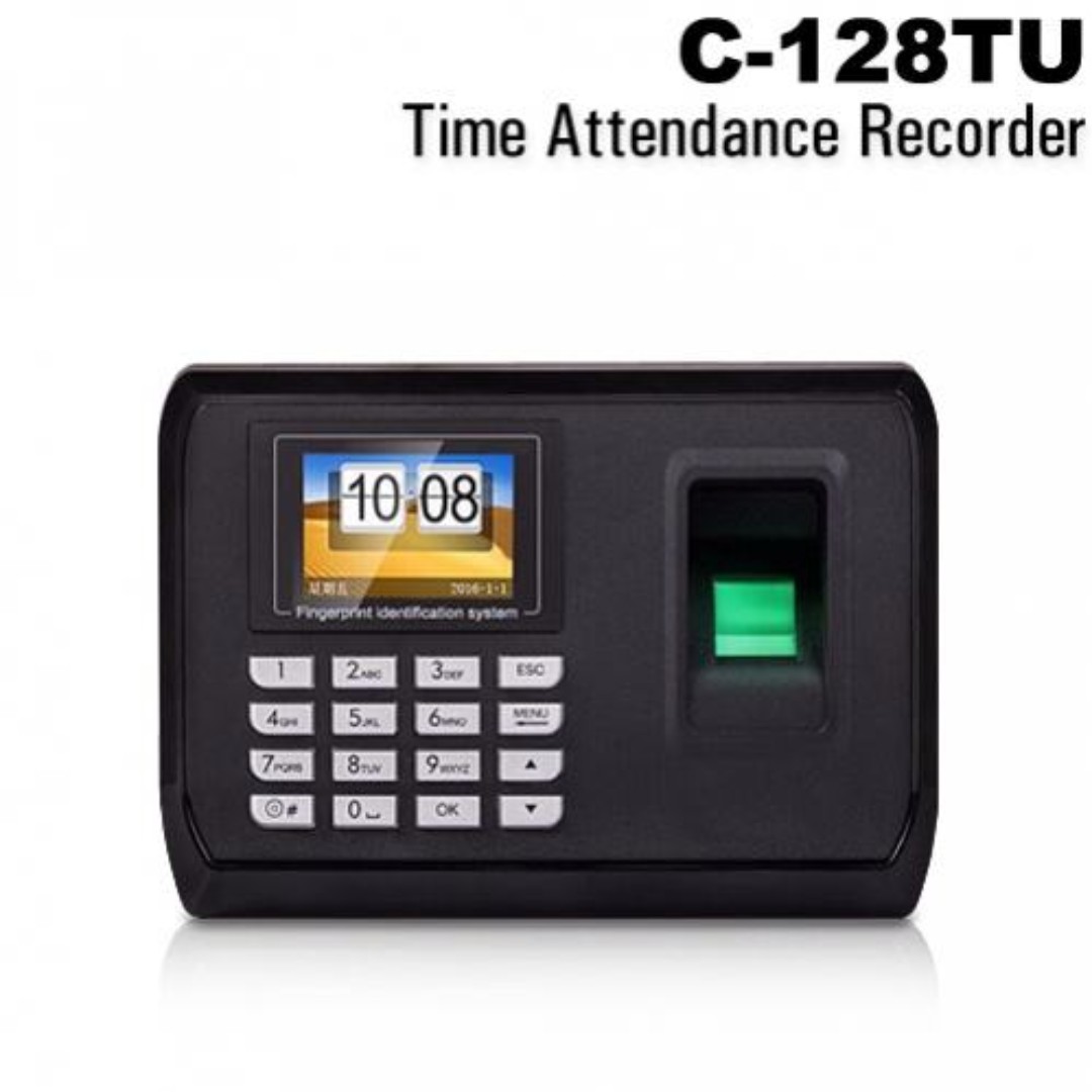 C-128TU Fingerprint Time Attendance Recorder, Furniture & Home Living ...