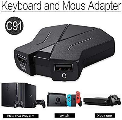C91 Keyboard and Mouse Adapter for PS4, Xbox One,Switch, PS3,PC, Video ...