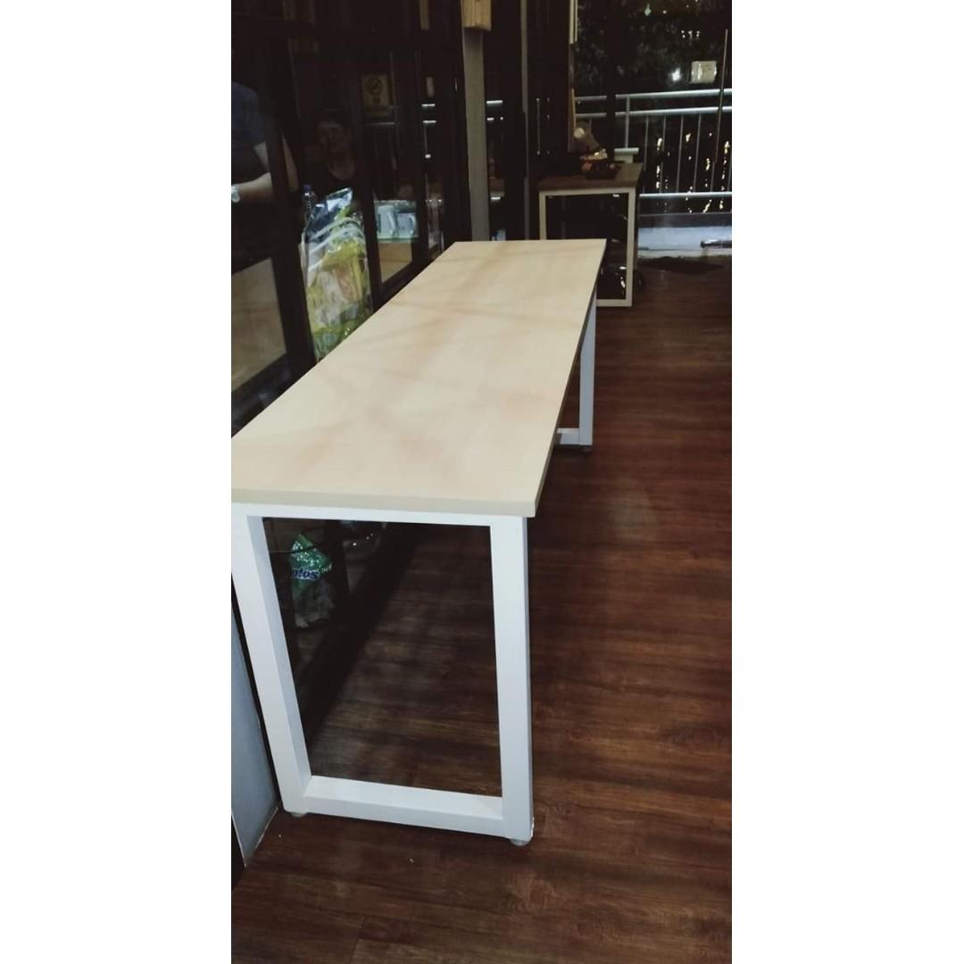 Custom Table (White Metal Legs) Partition, Furniture & Home Living ...