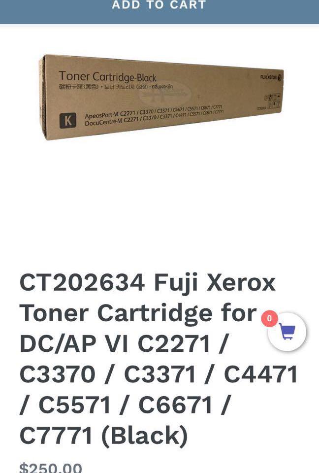 Fuji xerox CT202634 toner cartridge - BLACK, Everything Else on Carousell