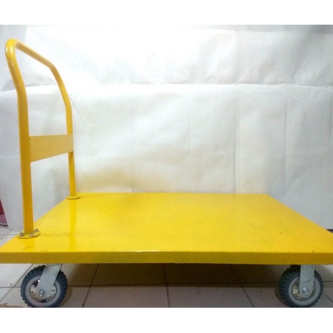 High Capacity Checkered Plate Push Cart, Furniture & Home Living ...