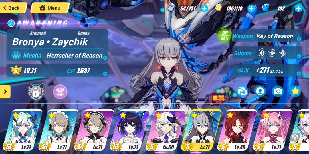 Honkai Impact 3 Accounts HoR Bronya Herscher of Reason Full set., Video ...