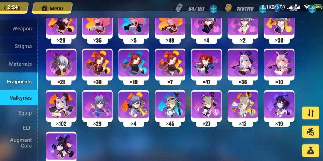 Honkai Impact 3 Accounts HoR Bronya Herscher of Reason Full set., Video ...