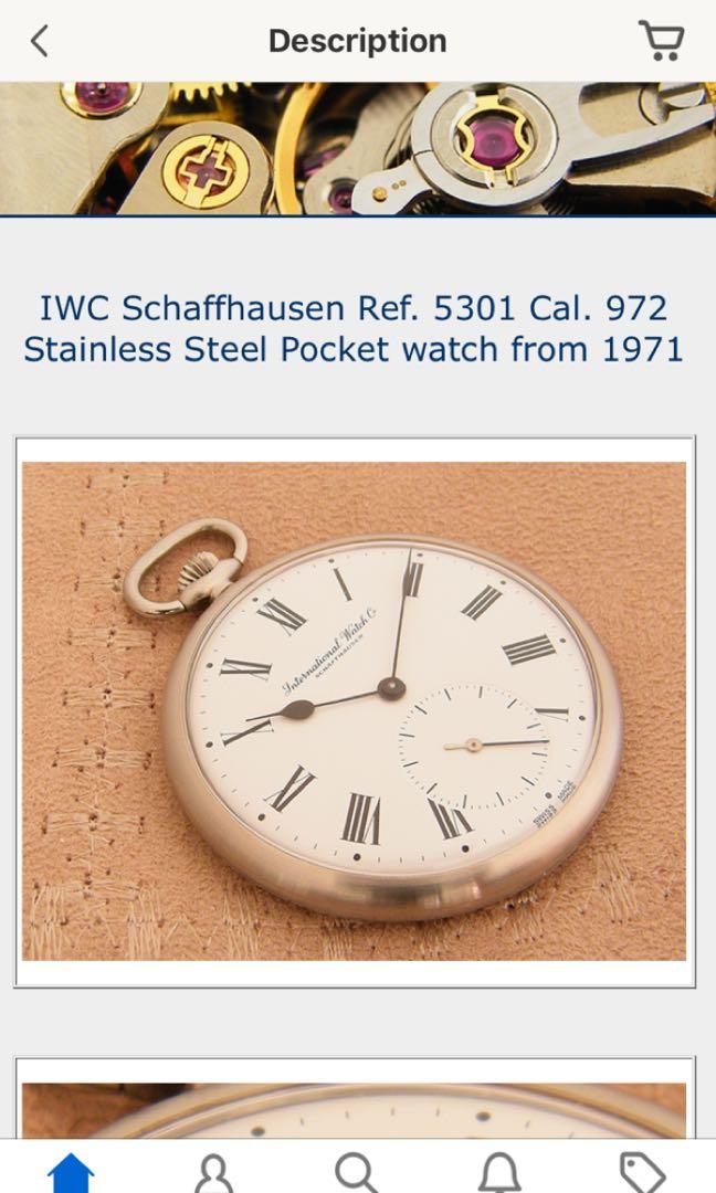 IWC Pocketwatch caseback 5301, Women's Fashion, Watches & Accessories, Watches on Carousell