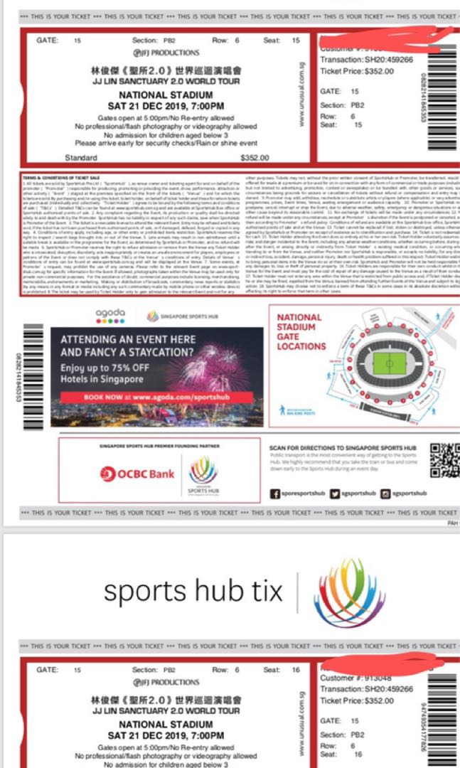 Jj Lin concert ticket with very good seats, Tickets & Vouchers, Event ...