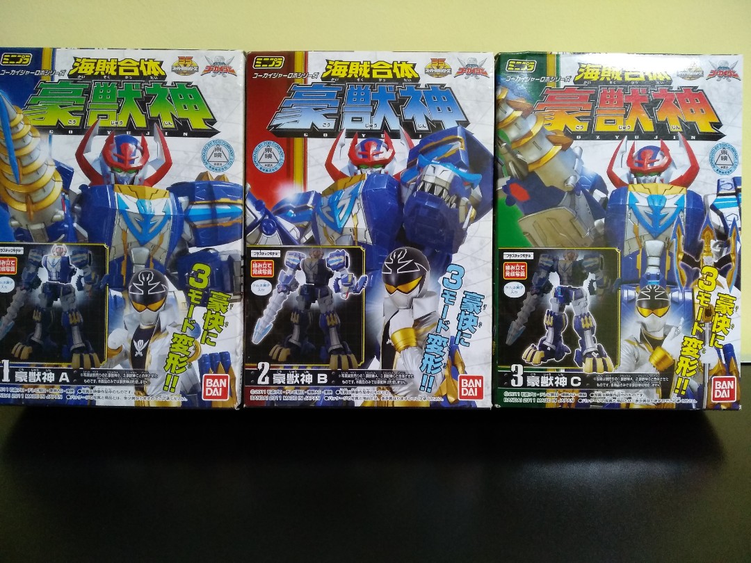 Kaizoku Sentai Gokaiger Gozyujin Candy Toy Complete Set of 3 made in ...