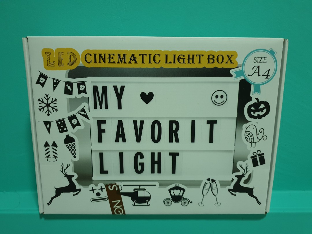 Led lightbox (A4), Furniture & Home Living, Lighting & Fans, Lighting ...