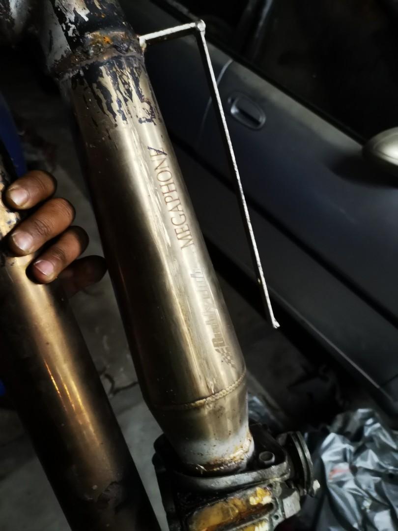 Buddy club Megaphone & stainless Steel ekzos pipe pnp satria, Auto Accessories on Carousell