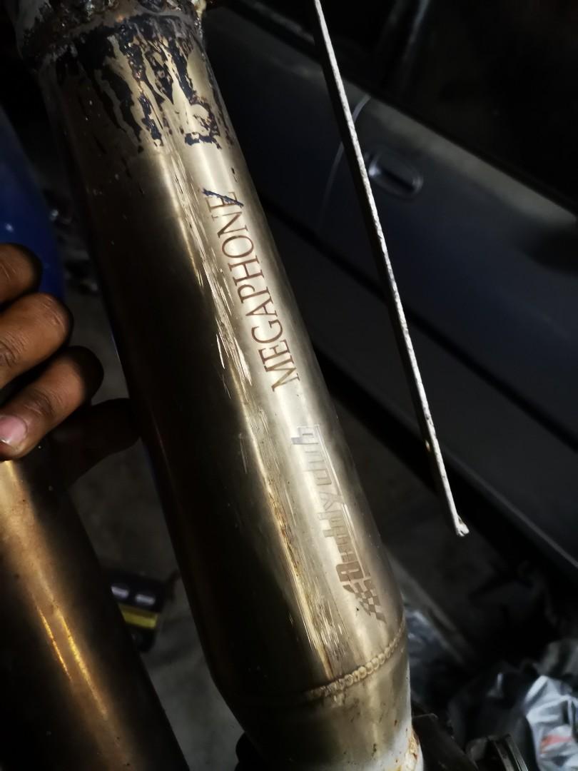Buddy club Megaphone & stainless Steel ekzos pipe pnp satria, Auto Accessories on Carousell