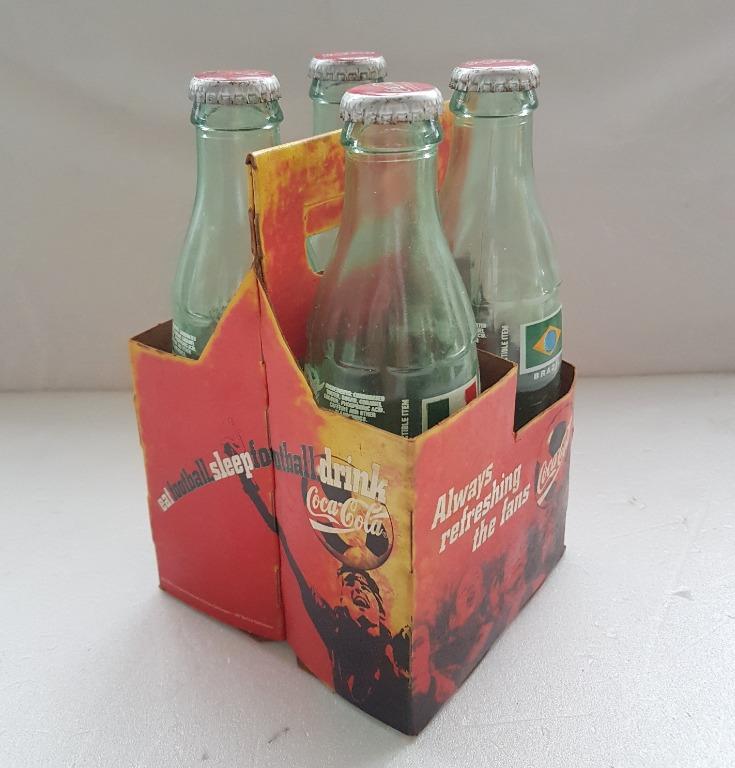 Old Coca Cola Souvenir, France 1998 World Cup, a set of 4 Coke Bottles ...