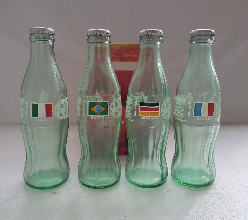 Old Coca Cola Souvenir, France 1998 World Cup, a set of 4 Coke Bottles ...