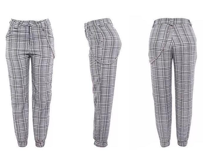 [PO] gingham chain sling pants, Women's Fashion, Bottoms, Other Bottoms ...