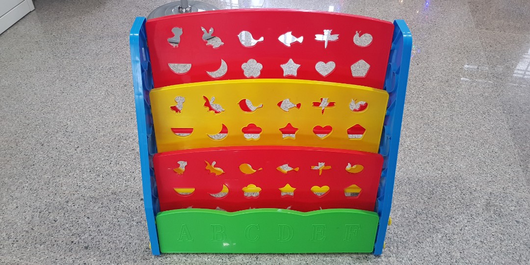 Preloved Children plastic bookshelf 3 tier, Babies & Kids, Baby Nursery ...
