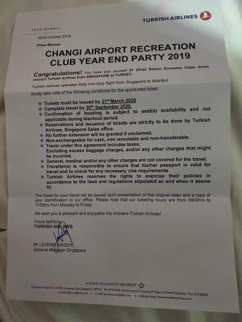 Return air ticket to Turkey, Tickets & Vouchers, Flights & Overseas ...