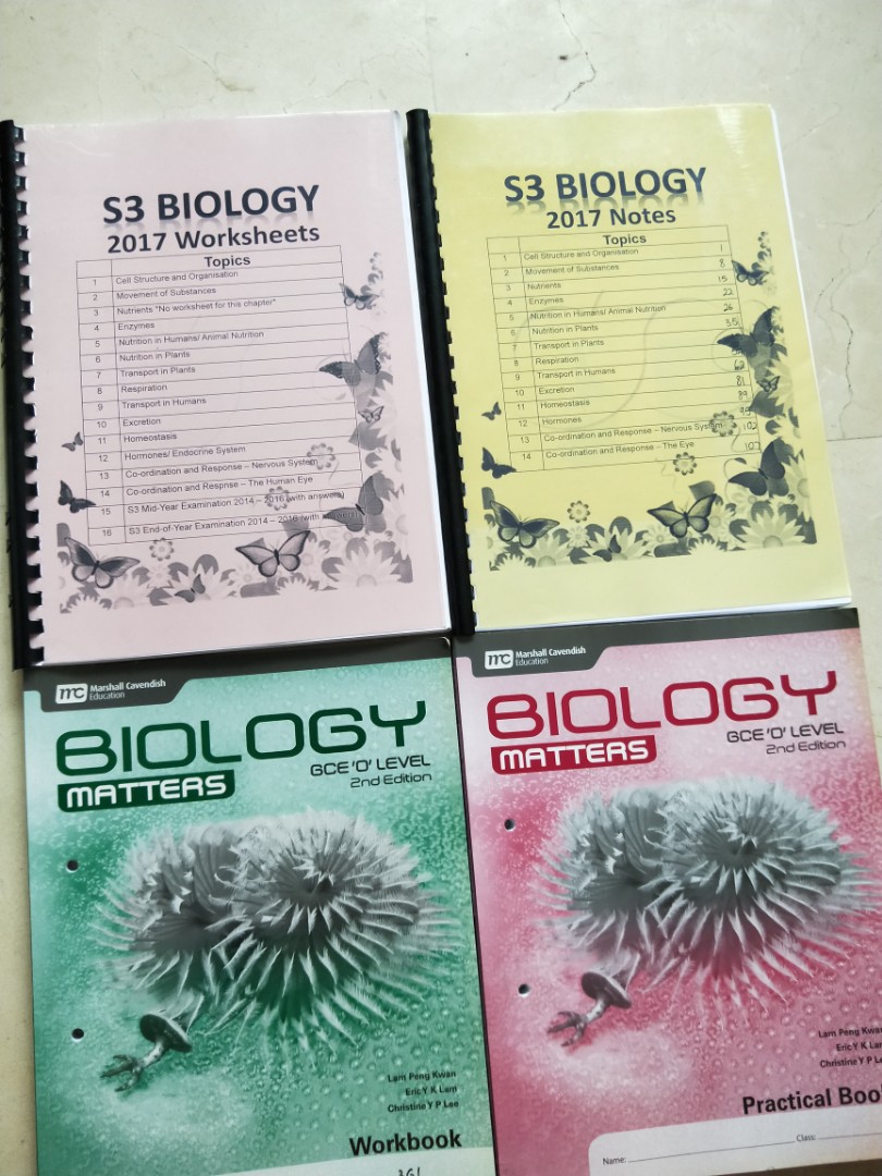 Sec 3 CGS biology notes / Practical & work book, Hobbies & Toys, Books ...
