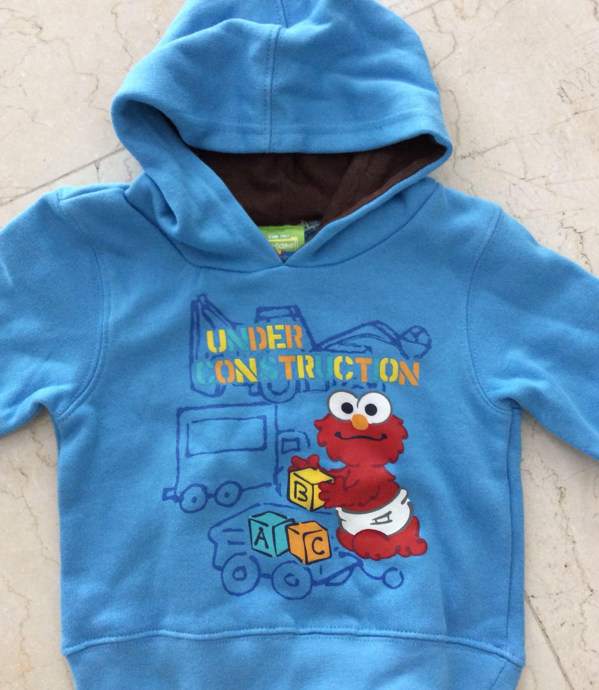Sesame Street Elmo sweater with hood, Babies & Kids, Babies & Kids ...