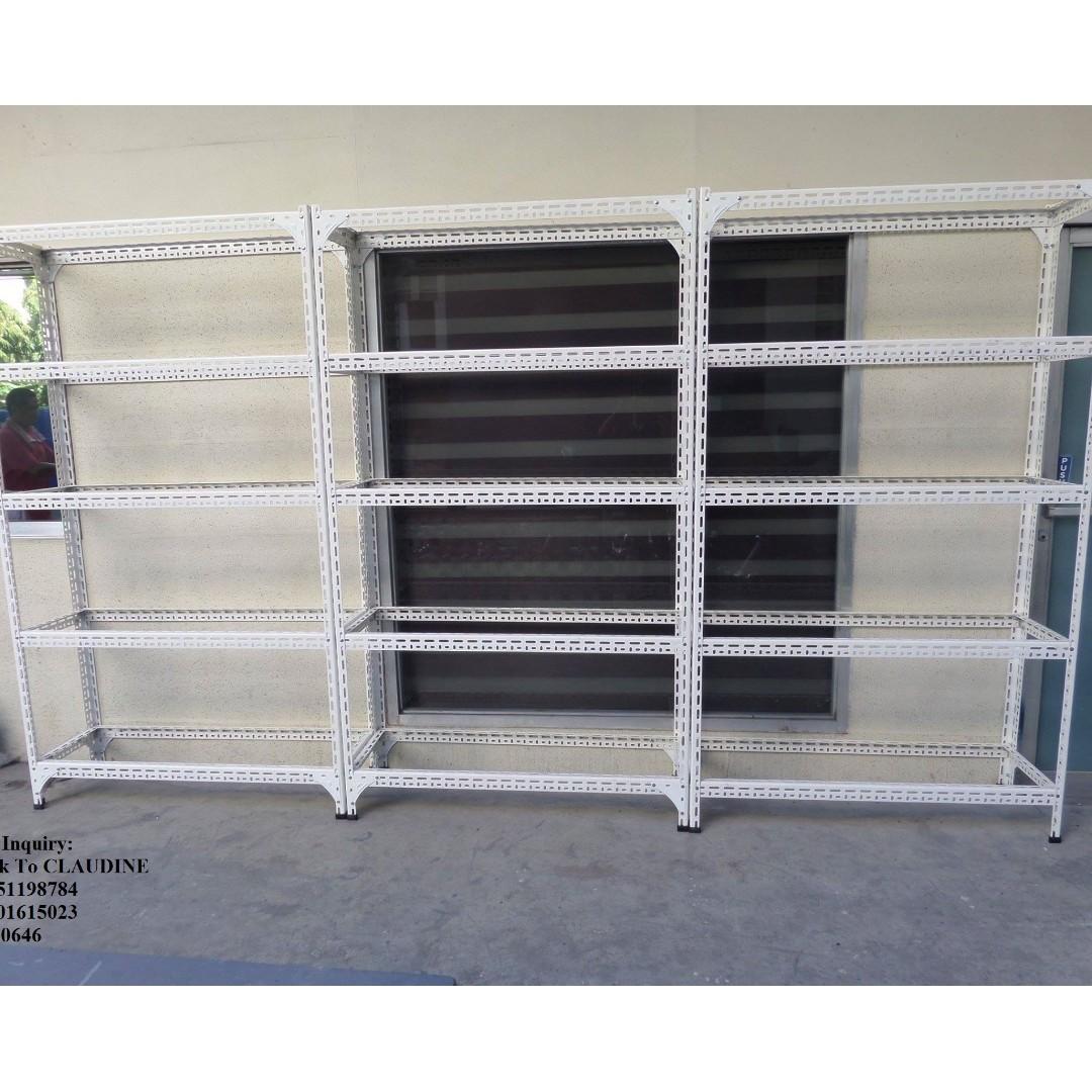 Slotted angle bar - Steel Rack Bolt and Nut wood shelve, Furniture ...