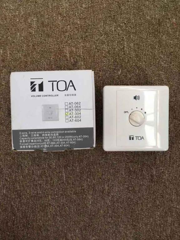 Toa AT-304 Wall Volume Control, Audio, Other Audio Equipment on Carousell