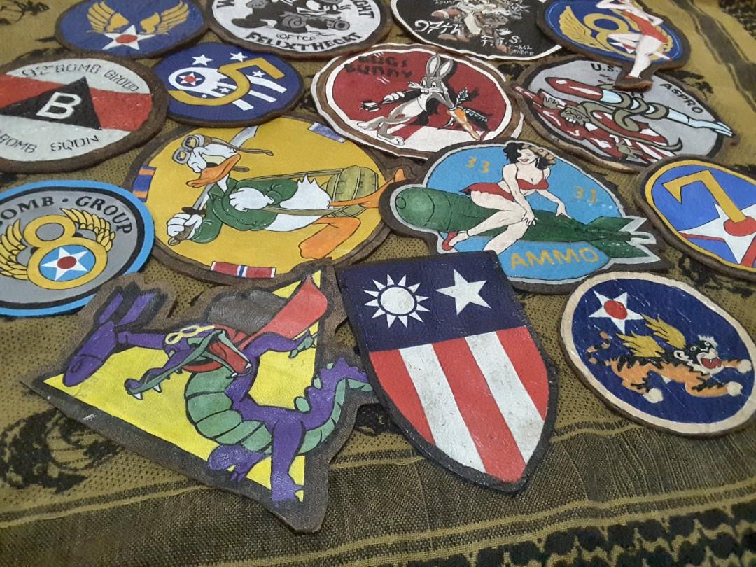 USAAF DISNEY NOSE ART PIN UP HAND PAINTED LEATHER PATCH, Hobbies & Toys ...
