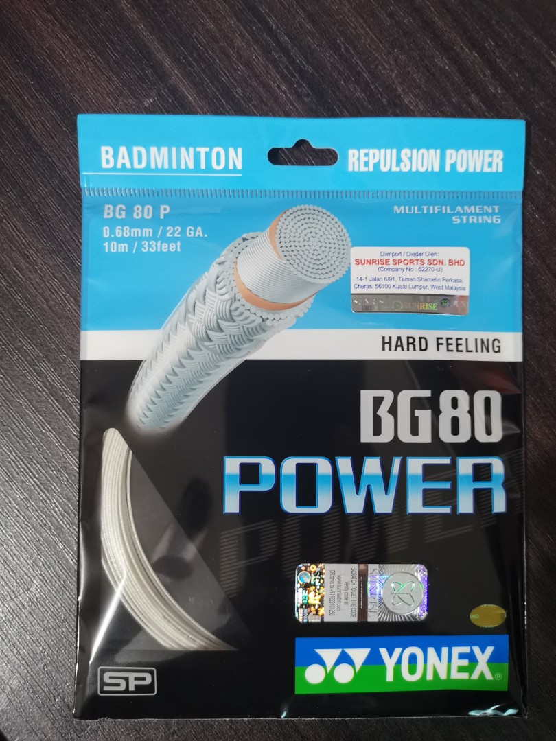 Yonex Badminton String BG 80 Power, Sports Equipment, Sports & Games, Racket and Ball Sports on ...