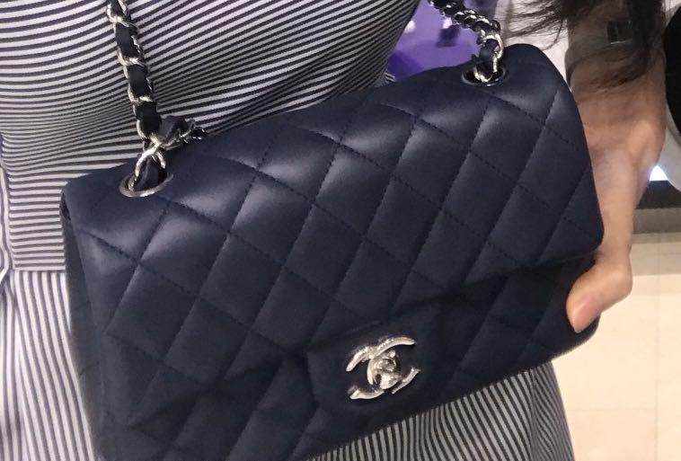 Chanel Mini Rectangle (Navy) - FULL BOX SET, Women's Fashion, Bags ...