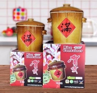 Claytan Lucky Rice Container - 5kg/10kg, Furniture & Home Living ...