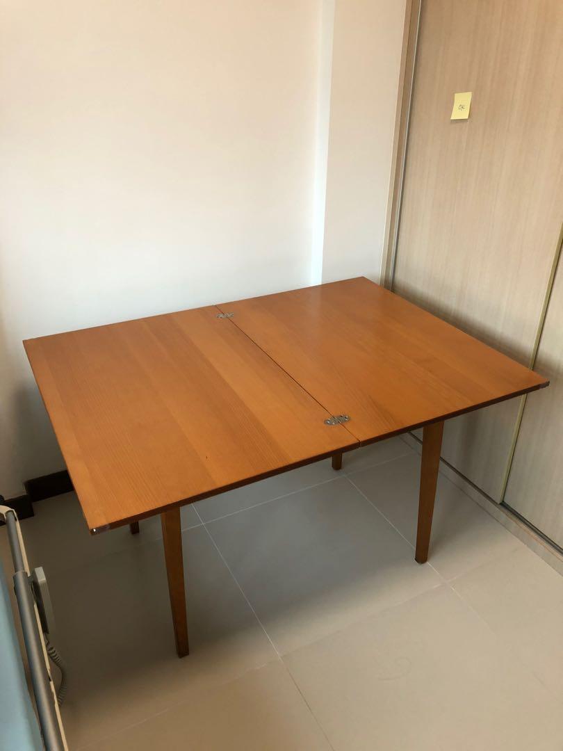 Ikea wooden Extendable table, Furniture & Home Living, Furniture ...