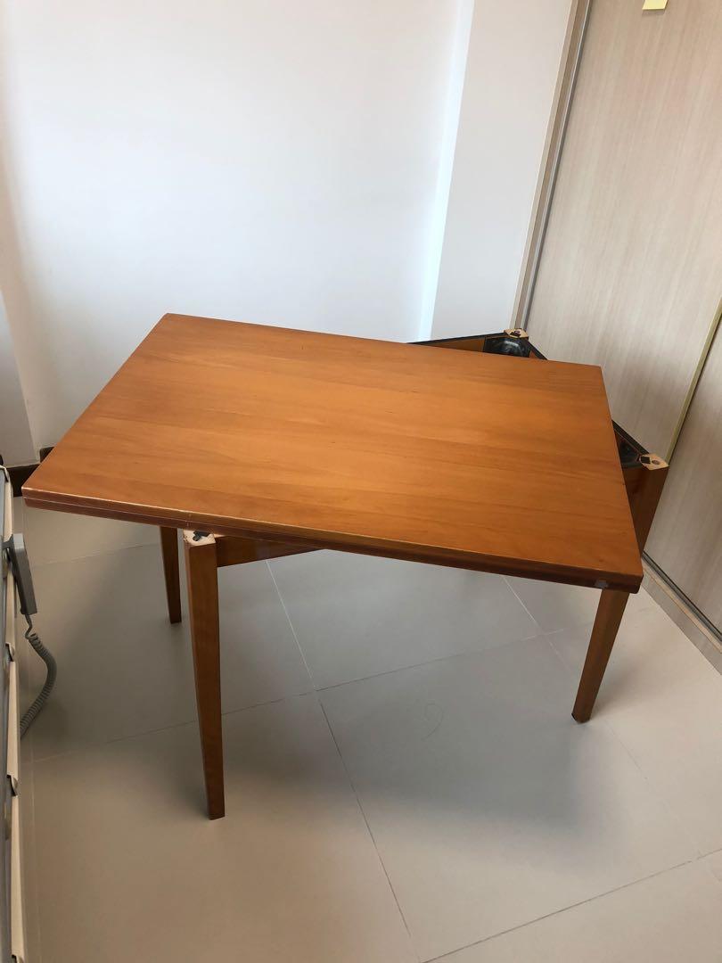 Ikea wooden Extendable table, Furniture & Home Living, Furniture ...
