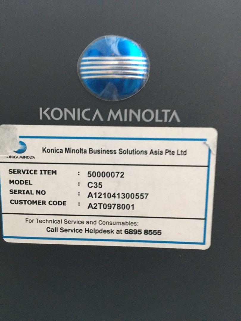 Konica Minolta Bizhub C35 Printer c/w box & stand, Computers & Tech ...