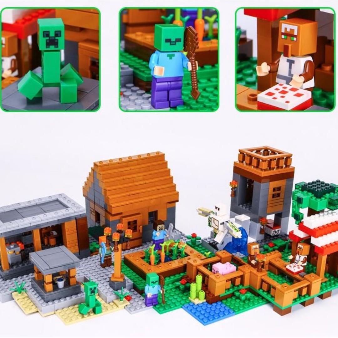 Lepin Lego Minecraft The Village House Home Town Model Block Brick Toy ...