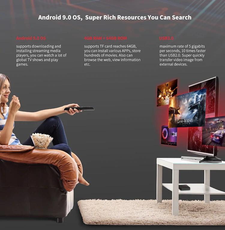 Magicsee N5 NOVA 4GB RAM 64GB ROM 4K TV Box Android 9.0, Mobile Phones ...