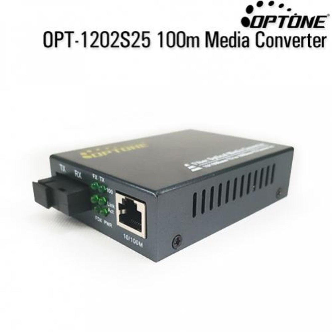 Optone OPT-1202S25 100m Fiber Optical Media Converter, Furniture & Home ...