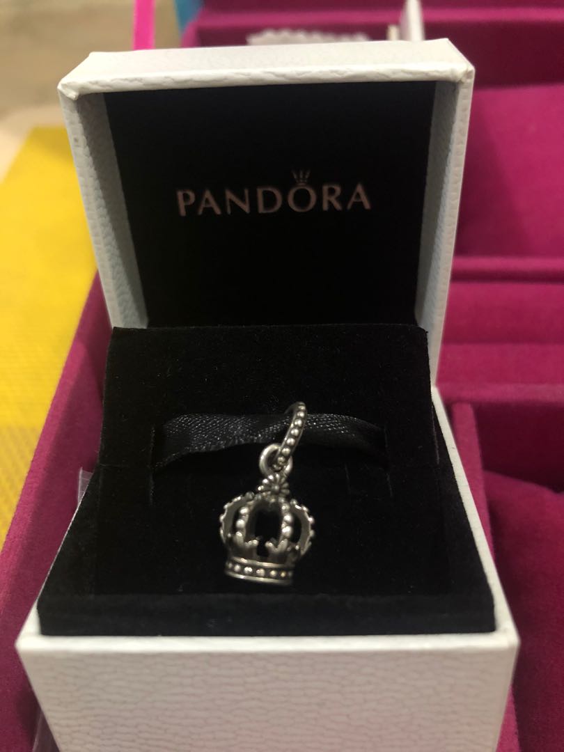 Pandora Crown Charm, Women's Fashion, Jewelry & Organizers, Bracelets ...